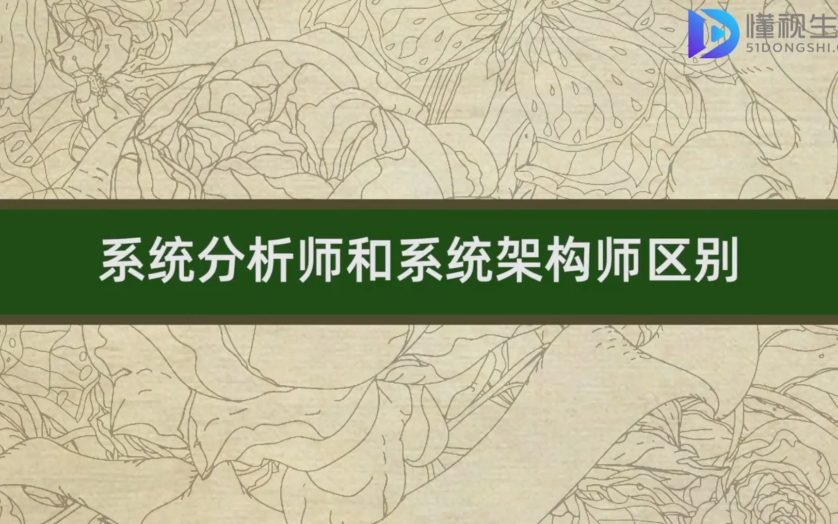 系统分析师和系统架构师区别