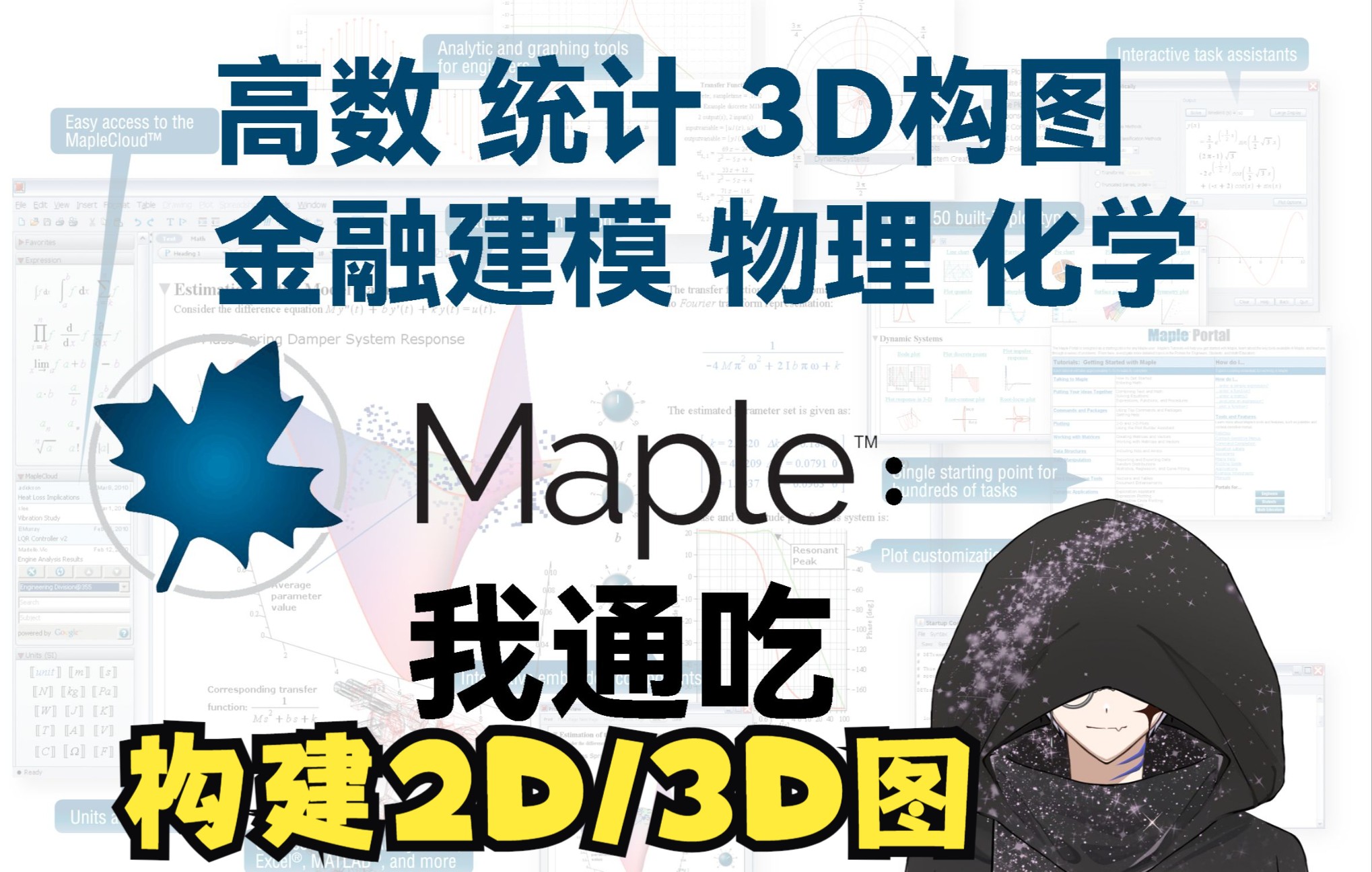 【Maple软件保姆级教程#5】构建2D/3D图