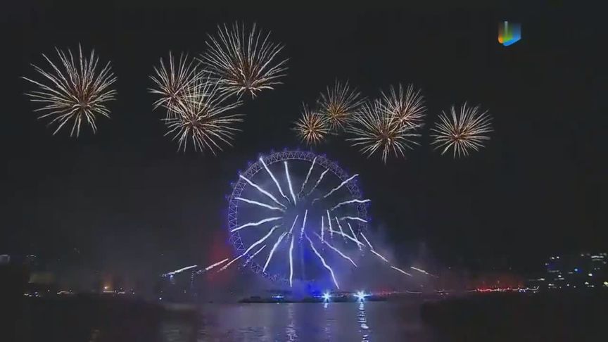 伦敦跨年烟火表演,太美了,超震撼