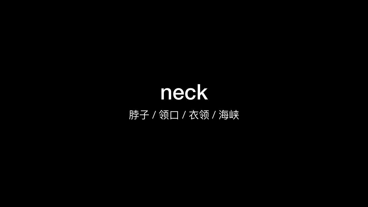 3000个常用英语单词neck