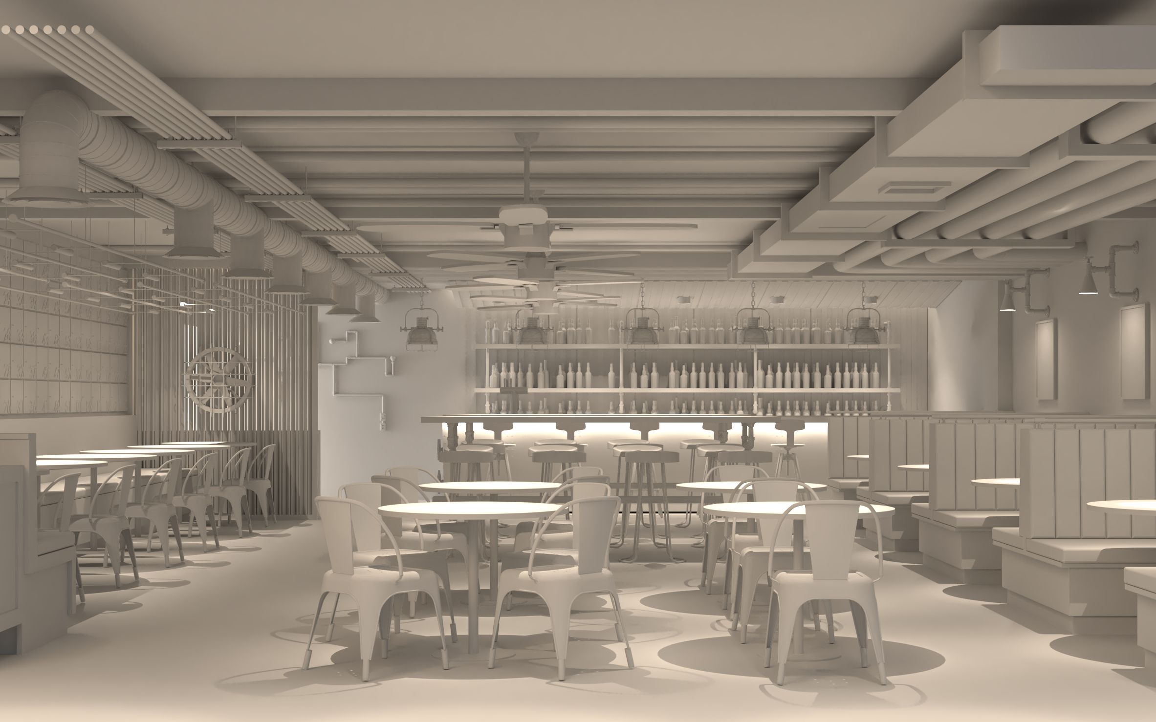 sketchup 室内餐饮空间设计过程 下灯光设置