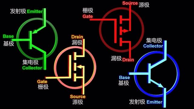 场效应晶体管(MOSFET)和双极结型晶体管(BJT)