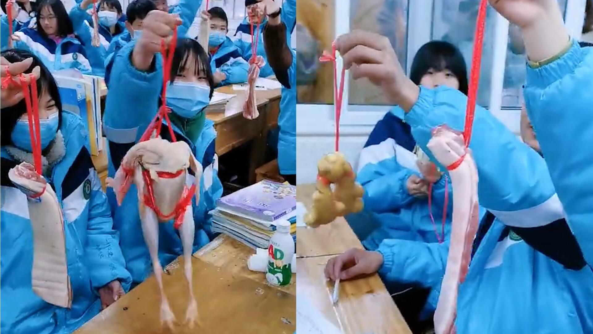 班主任根据成绩奖励学生不同的食材,第一名的奖品馋哭全班同学