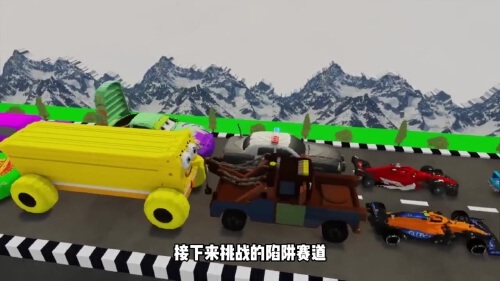 模拟器:键盘赛道大比拼,汽车瞬间卡住,猜猜谁能挣脱陷阱?