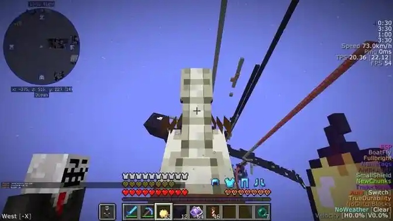 我的世界2B2T服务器:飞天马重现2b2t!