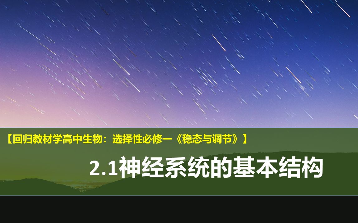 【回归教材学高中生物】选择性必修一:2.1神经系统的基本结构