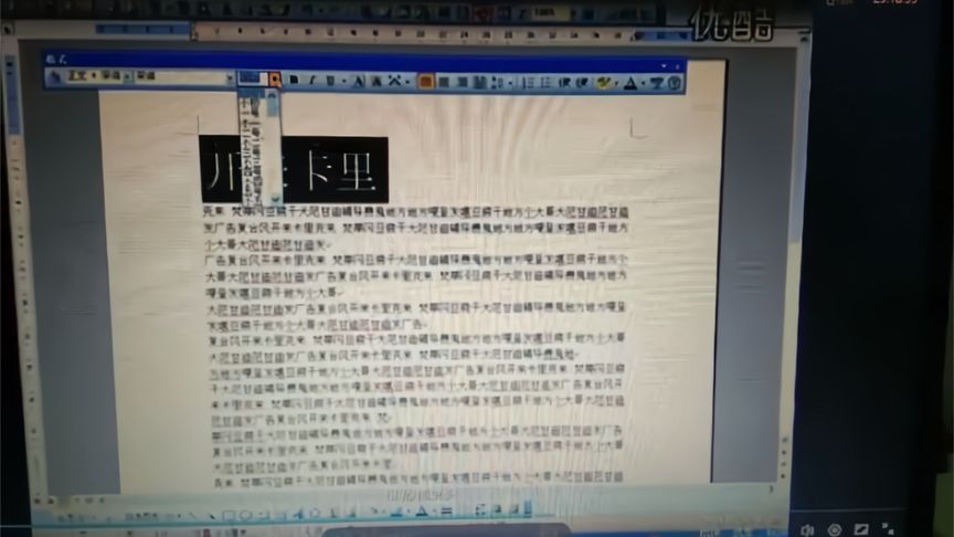 文字的格式工具栏设置