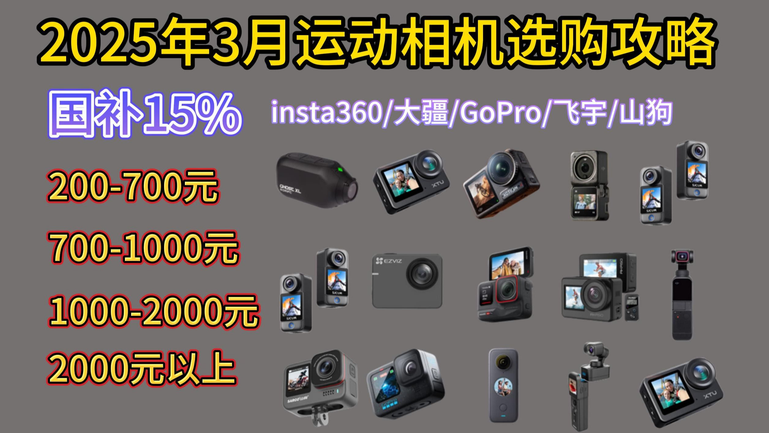 【运动相机国补15%】2025年3月运动相机推荐|各品牌[大疆、GoPro ...
