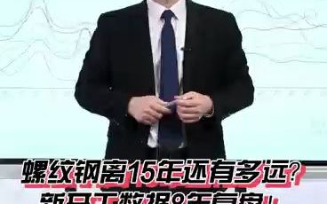 螺纹钢离15年还有多远?复盘15年钢材价格与开工数据!