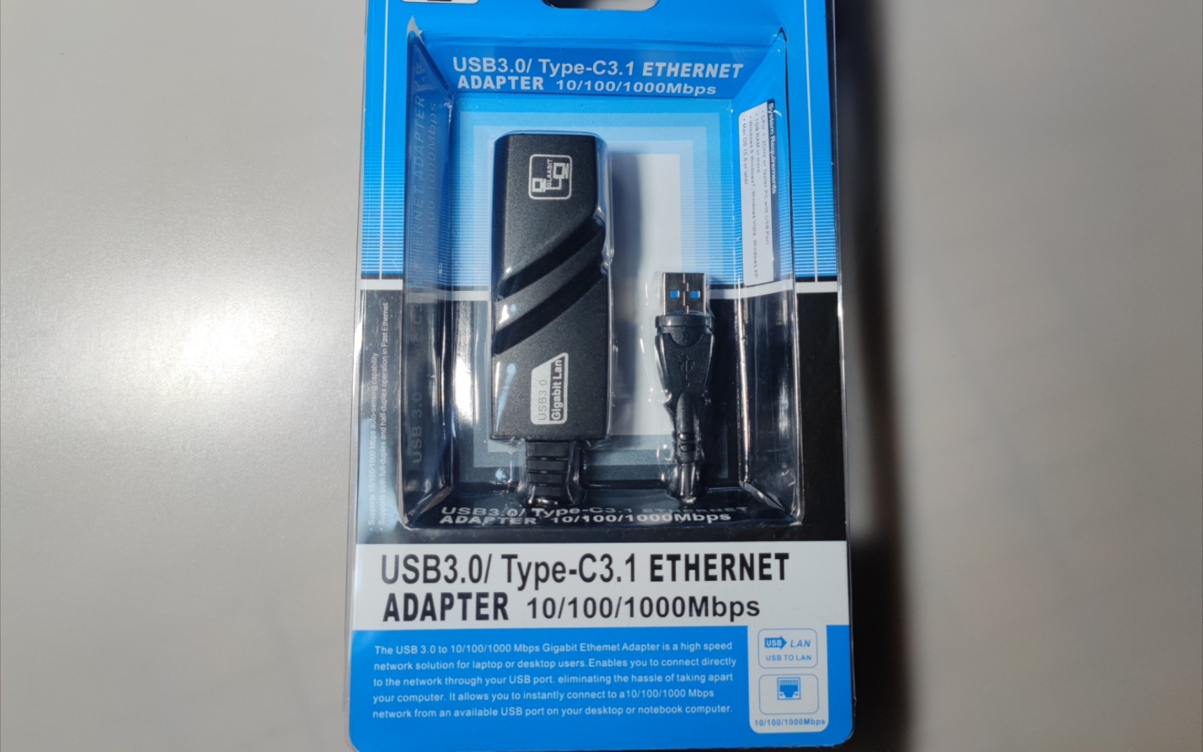 【开箱】 不到30元的USB3.0千兆网卡,AX88179芯片兼容NS游戏机