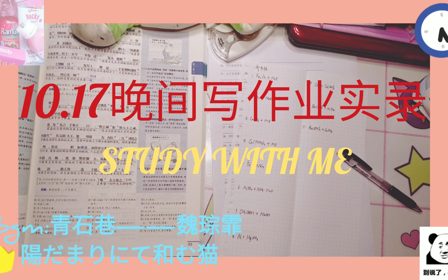 STUDY MITH ME | 10.17晚间写作业实录(05)