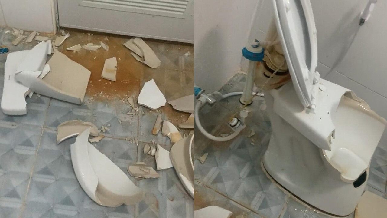 女子蹲马桶上厕所,不料马桶突然爆炸,随后一幕令网友心疼又想笑