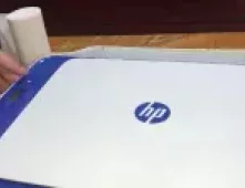 惠普连喷墨盒安装(自动打印测试纸出来,把纸张放玻璃板上按下彩色复印)