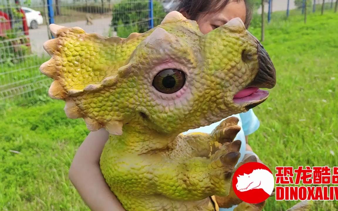 幼年仿真原角龙模型 - 小型电动遥控恐龙模型