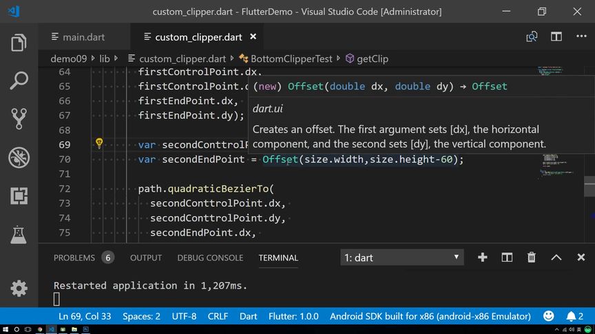 【10分钟一个Flutter小实例】16节路径裁切浪型贝塞尔曲线绘制
