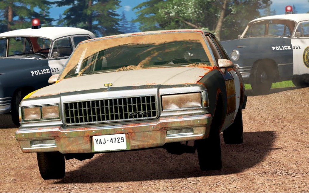 复古警察追逐—BeamNG_哔哩哔哩bilibili_游戏杂谈