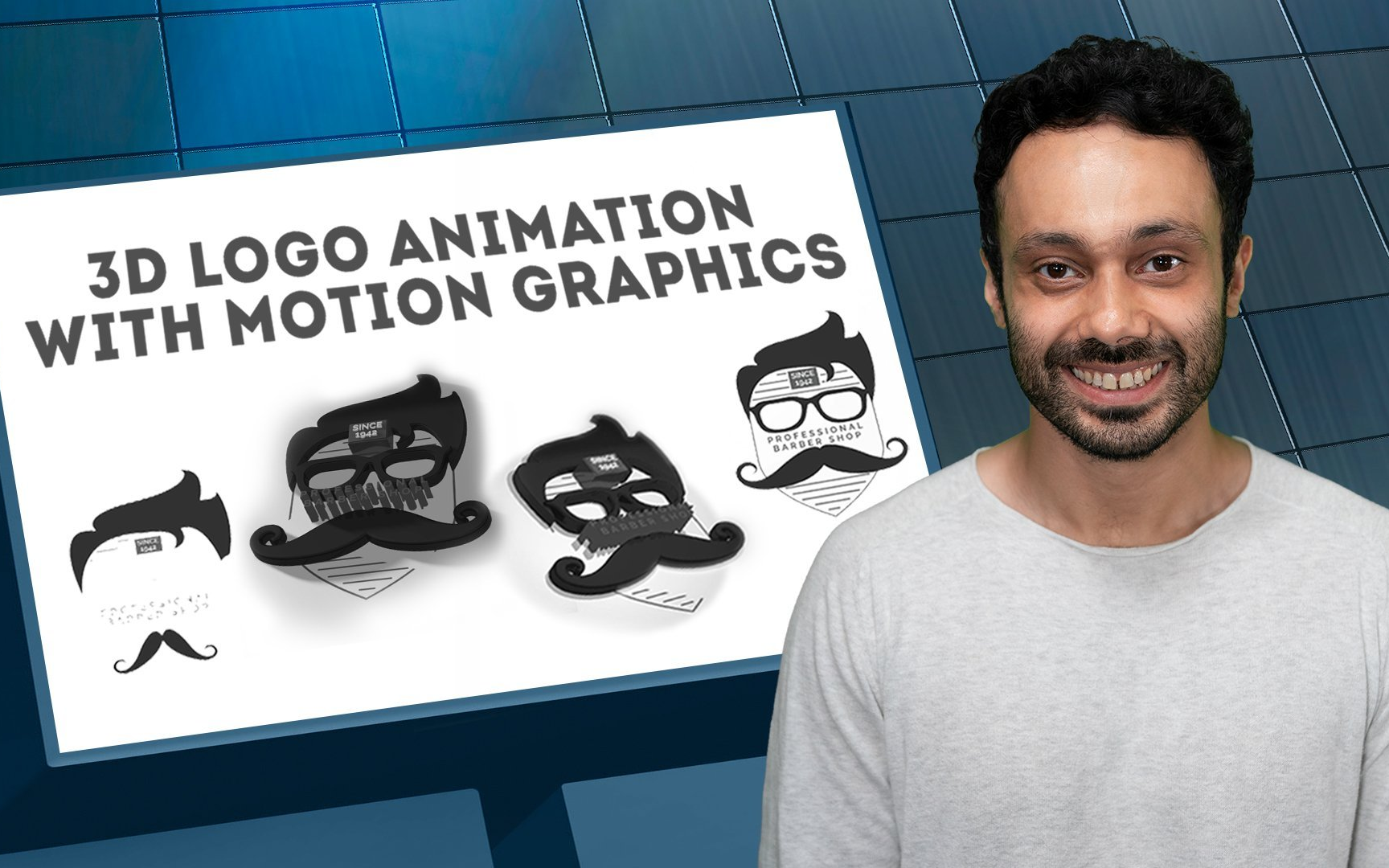 【AE教程】学习制作动态三维LOGO图形动画 3D Logo Animation with ...