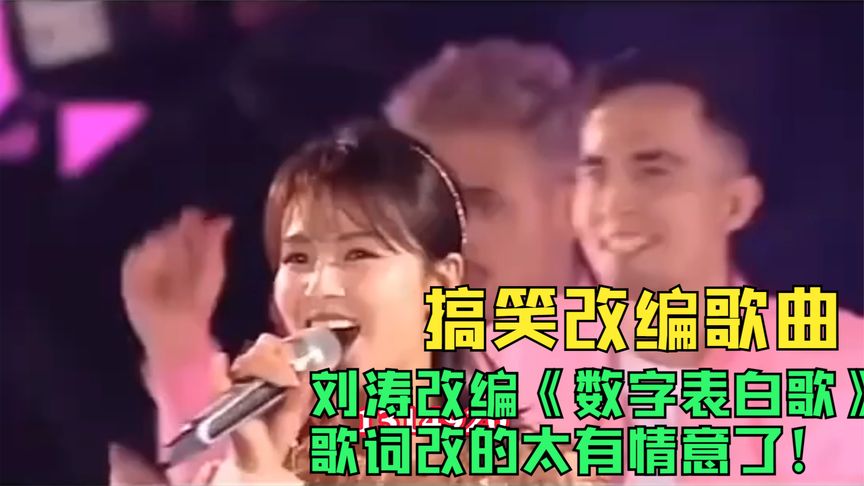 搞笑改编歌曲:刘涛改编《数字表白歌》歌词改的太有情意了!