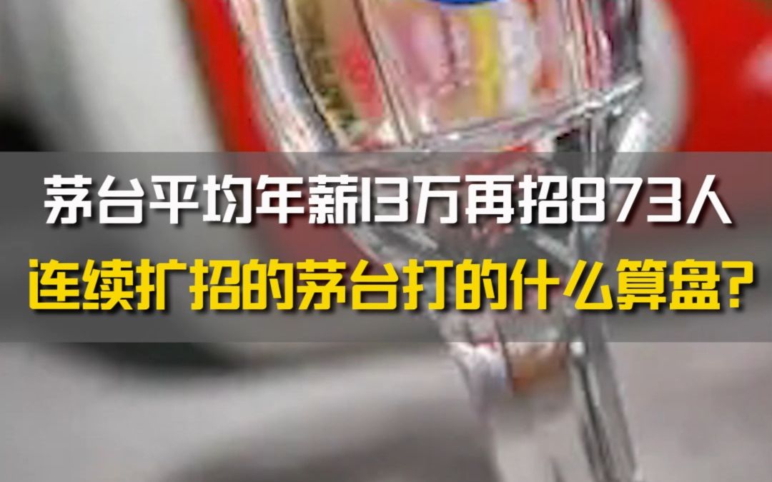 茅台平均年薪13万再招873人,连续扩招的茅台打的什么算盘?