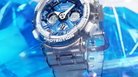 卡西欧腕表G-SHOCK冰蓝精灵系列,特殊礼盒 防水防震运动表款#通辽...