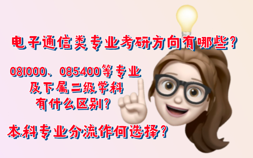 【电子通信类考研专业方向介绍】085400、081000、080900等不同...