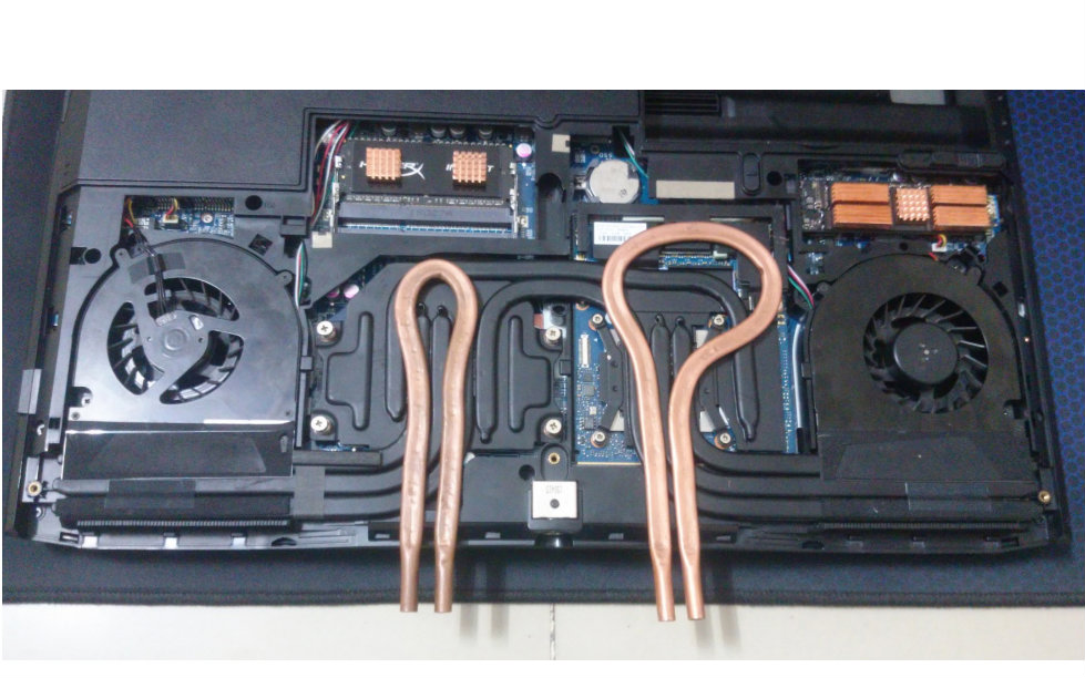 怒改笔记本水冷,铜管是自己弯 锤扁 焊接 及改装过程