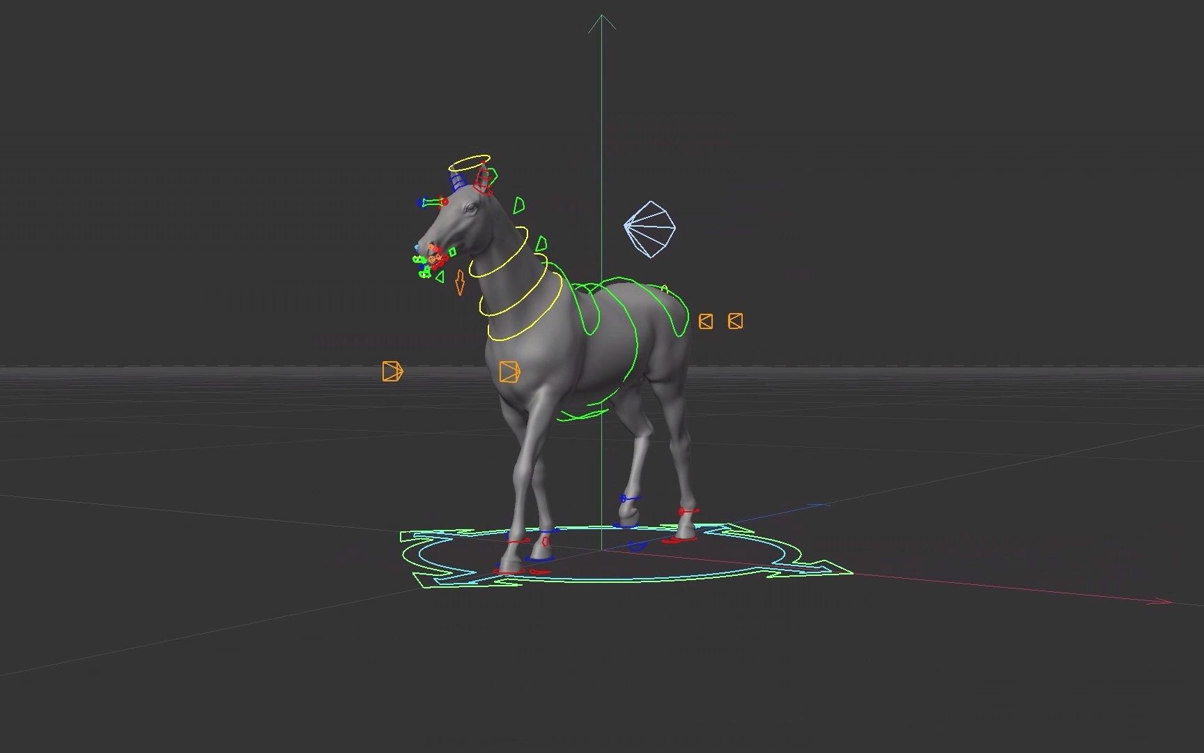 C4D 马绑定带行走动画 高级绑定 R25