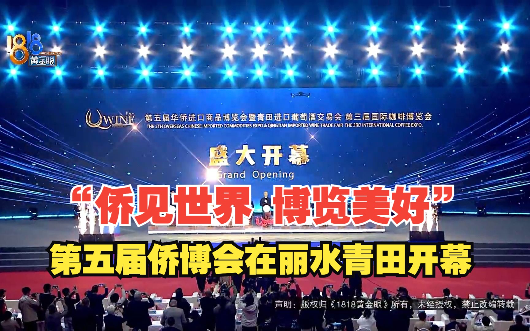 【1818黄金眼】“侨见世界 博览美好” 第五届侨博会在丽水青田开幕