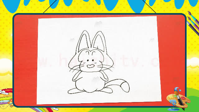 手绘卡通简笔画之画七个小矮人中的万事通