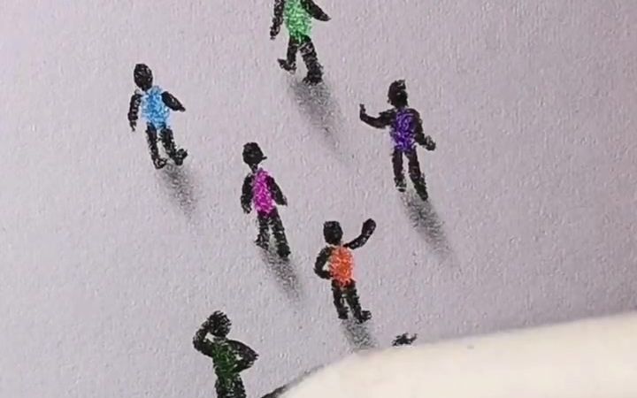 【爱上简笔画】立体小人这样画简单好玩,你也能画!