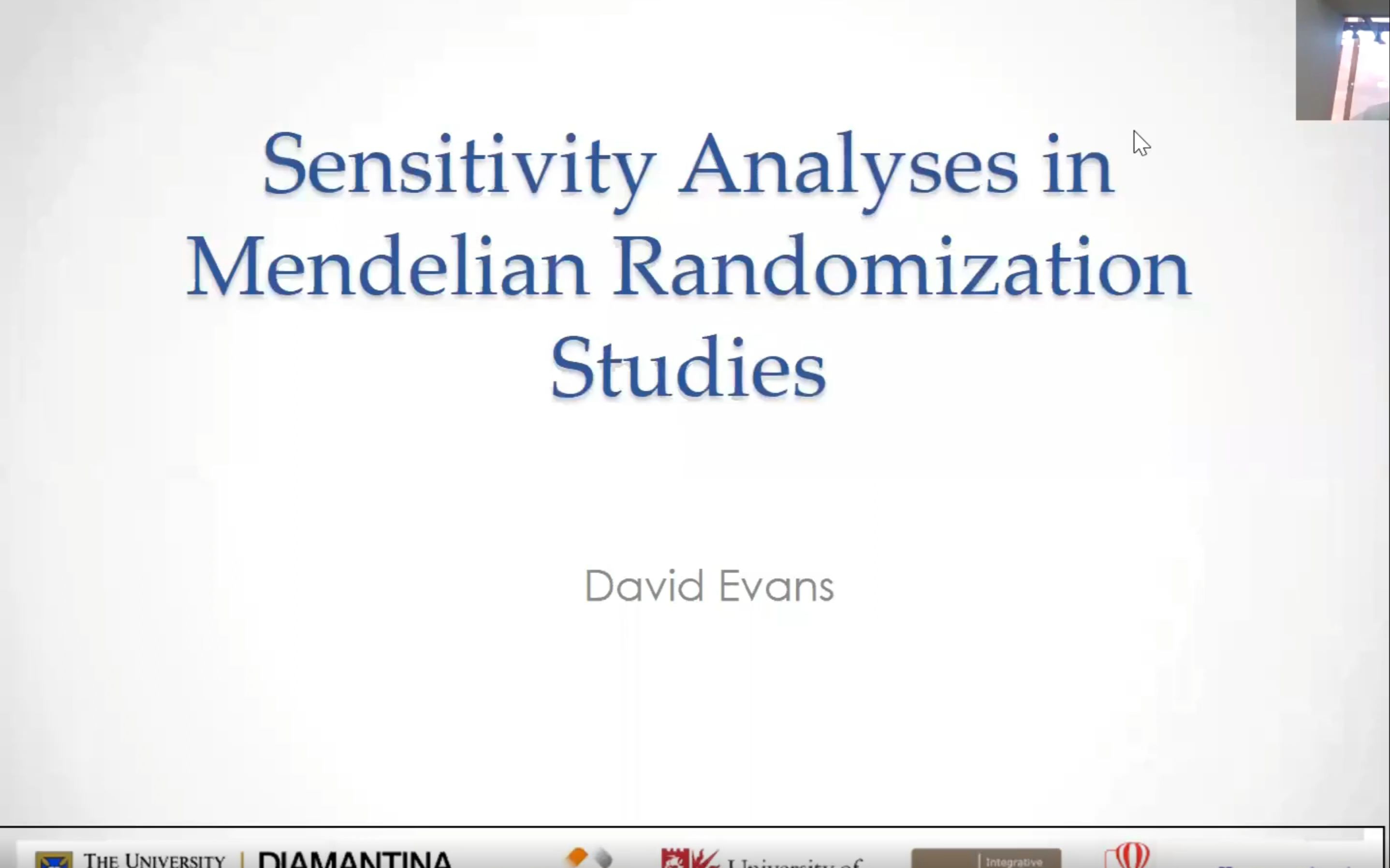 2021年国际基因统计研习会:2/2 《孟德尔随机化的敏感性分析》David ...