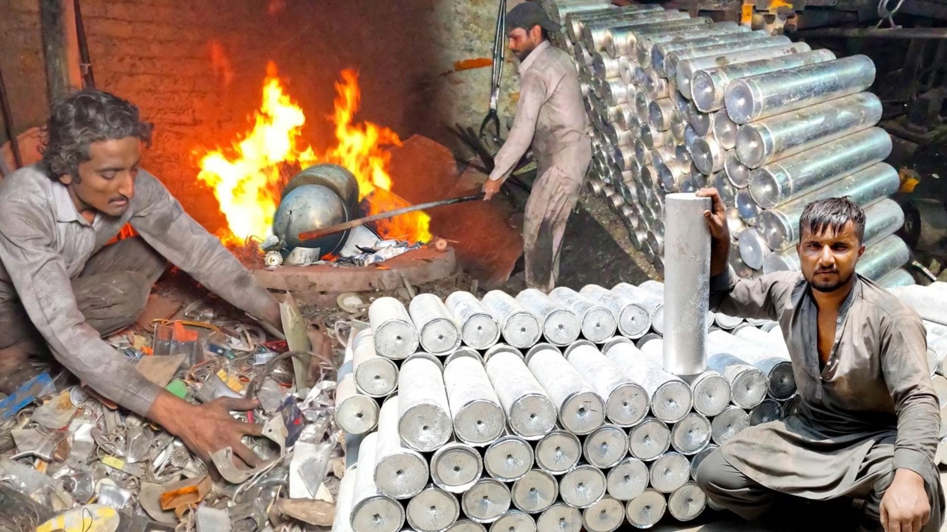 工业1-0,如何回收废铝并制作成铝锭的