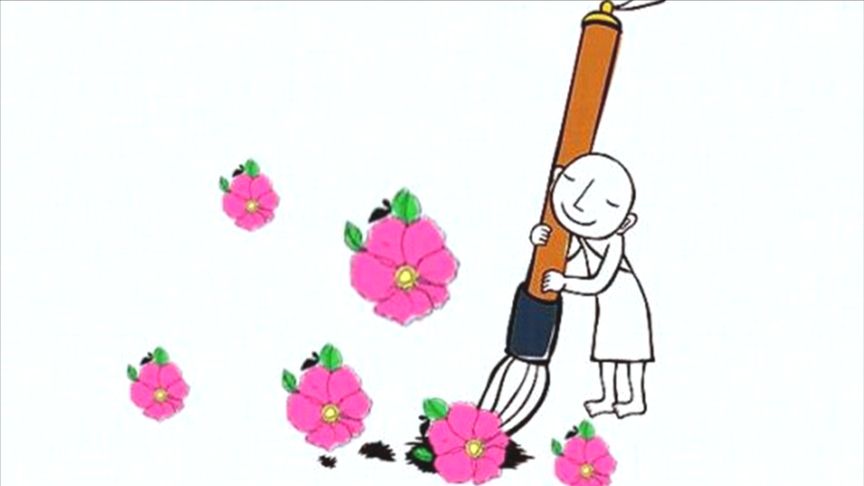 看图猜成语:一个小人儿拿着一支毛笔,打一成语