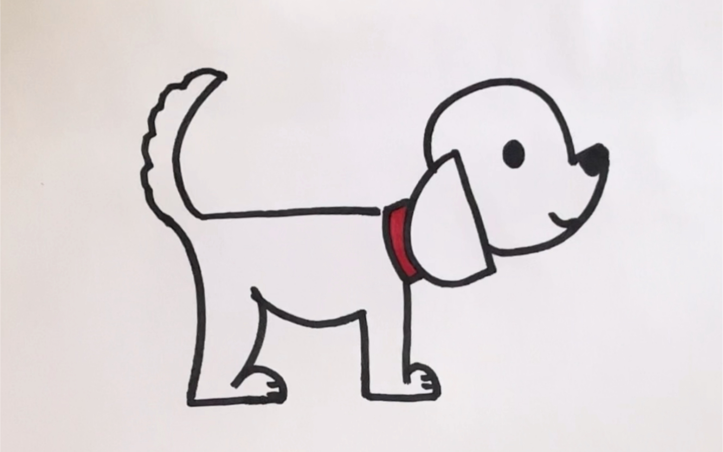 可爱的简笔画小狗,一学就会系列哦～