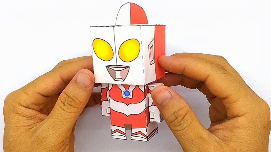 教你手工制作超好玩的纸模奥特曼,简单有趣的纸玩具!