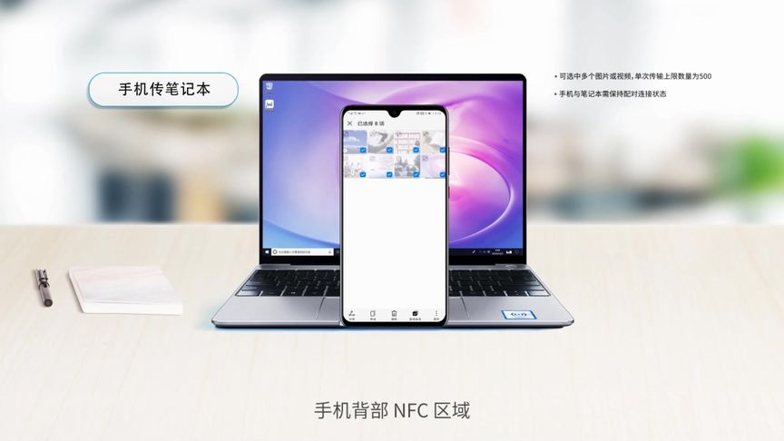 华为笔记本电脑,图片文件视频一碰传送到电脑ߖ�️