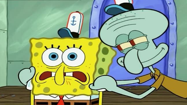 海绵宝宝:海绵宝宝受伤了,害怕被蟹老板赶回家,好可怜啊!