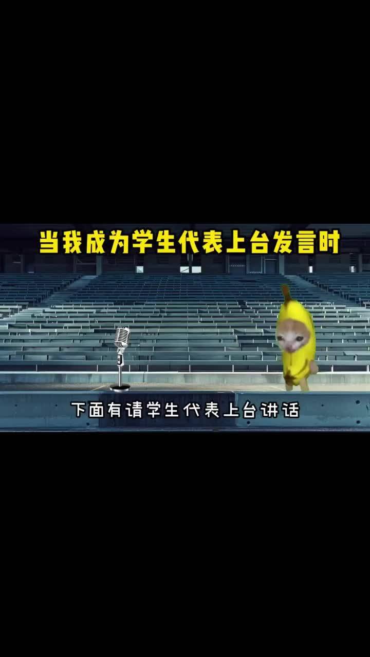 当我成为学生代表上台发言