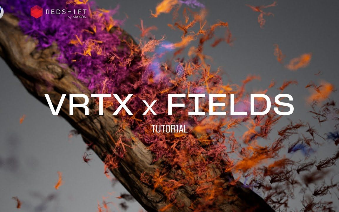 C4D+Redshift 顶点地图和域制作色彩酷炫动画(中英文字幕)