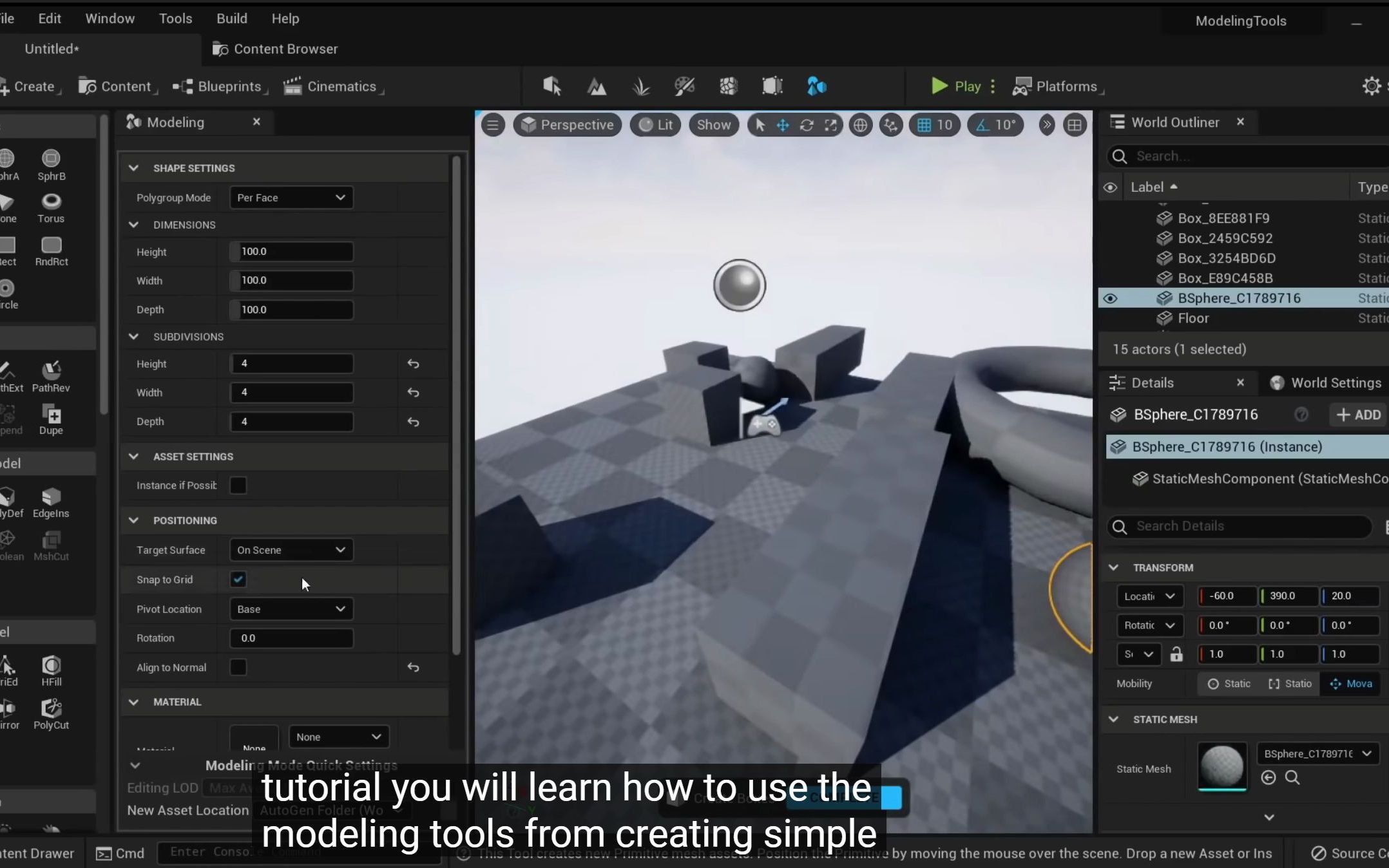 UE5建模工具使用01