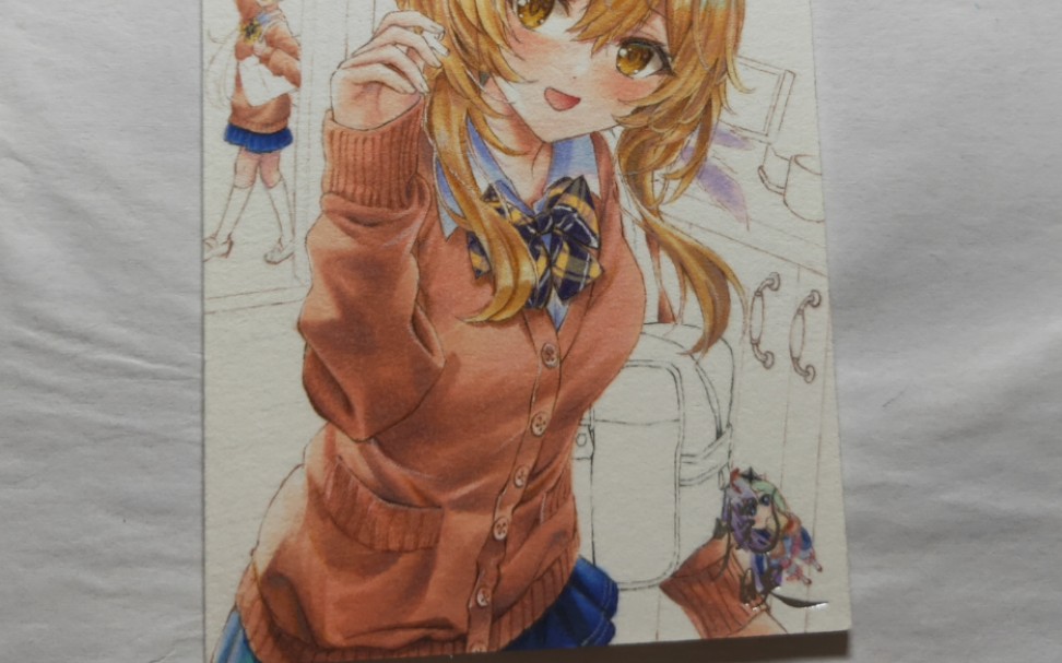 毛衣上色教程马克笔手绘卡