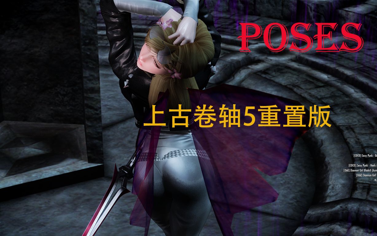 【Poser Hotkeys Plus SSE】上古卷轴5重置版,为了和谐,穿厚点,可是她...