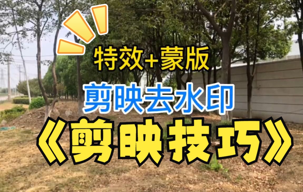 【剪映技巧】剪映用特效加蒙版去水印 几分钟交会你
