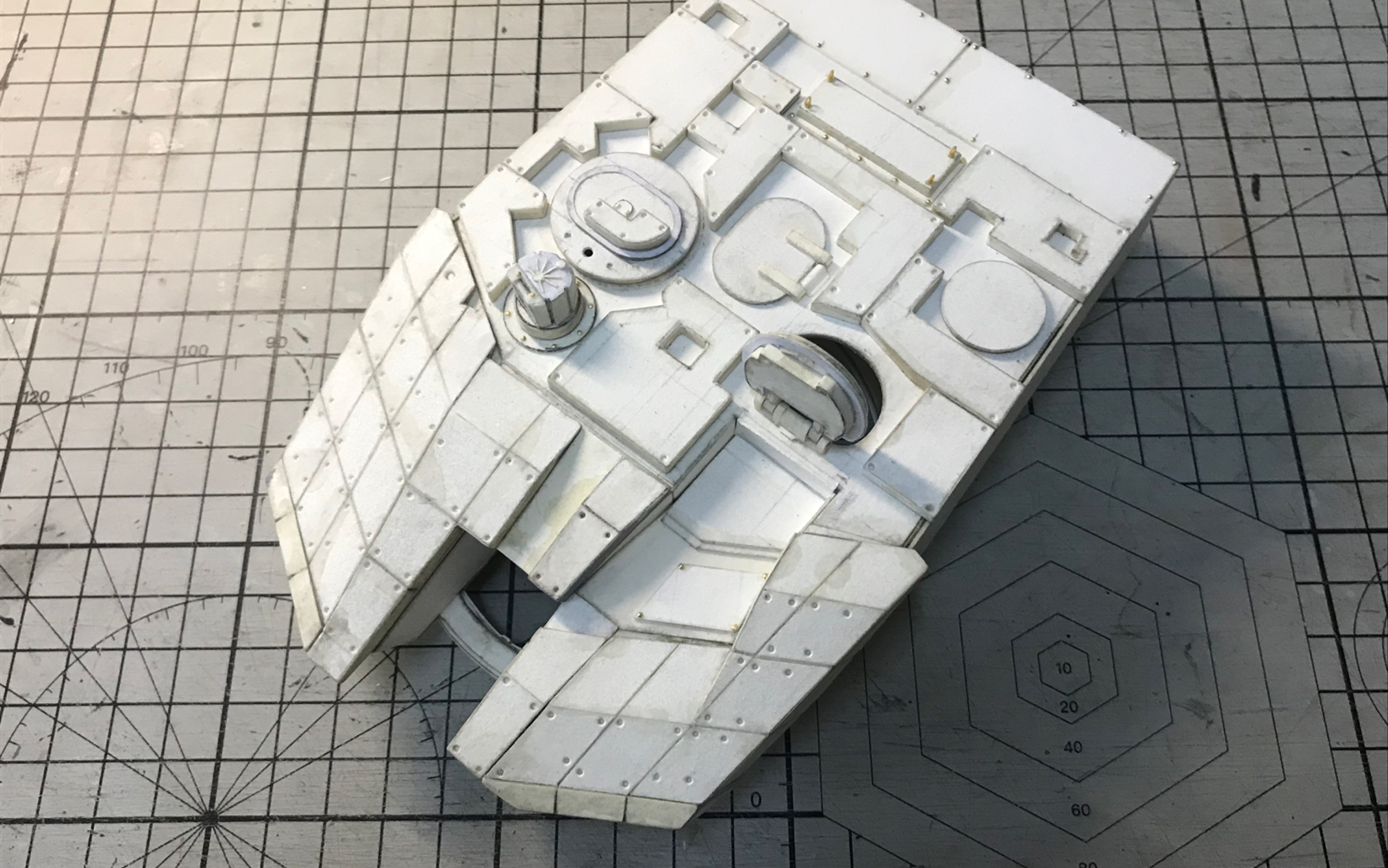 尝试全手绘自制一辆99a坦克纸模型 炮塔 第一部分