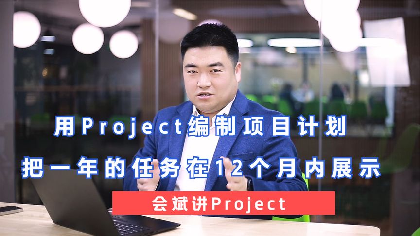 用Project编制计划,如何把一年的任务在12个月内进行展示呢?