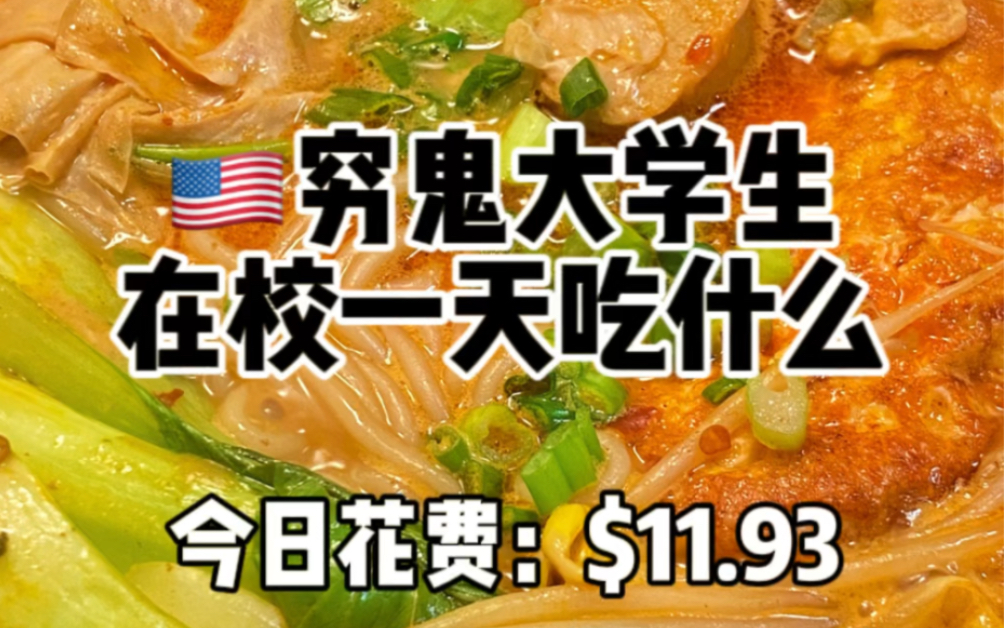 美国大学生$11.93一天吃什么
