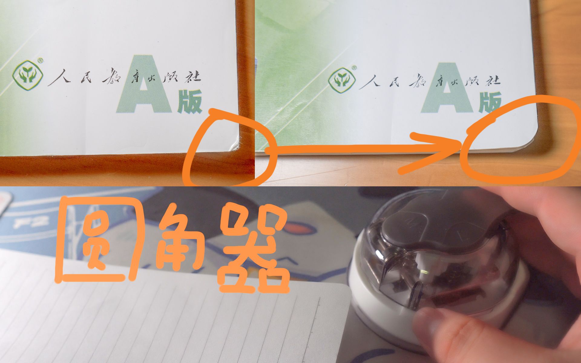 把纸张切成圆角的圆角器?现在我有一本圆角的书了…