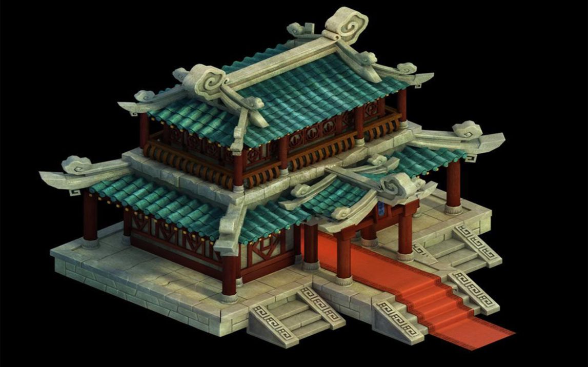 3Dmax场景建模——古代建筑模型制作详细讲解