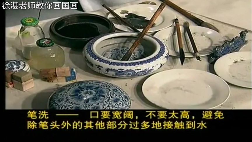 画国画不会用笔?老师现场示范教你用笔技巧,0零础也能学会
