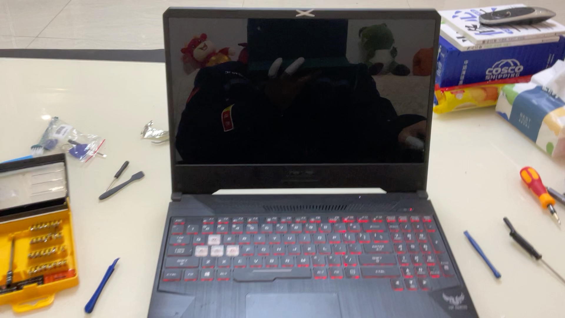 飞行堡垒7拆机清灰,成功坠机